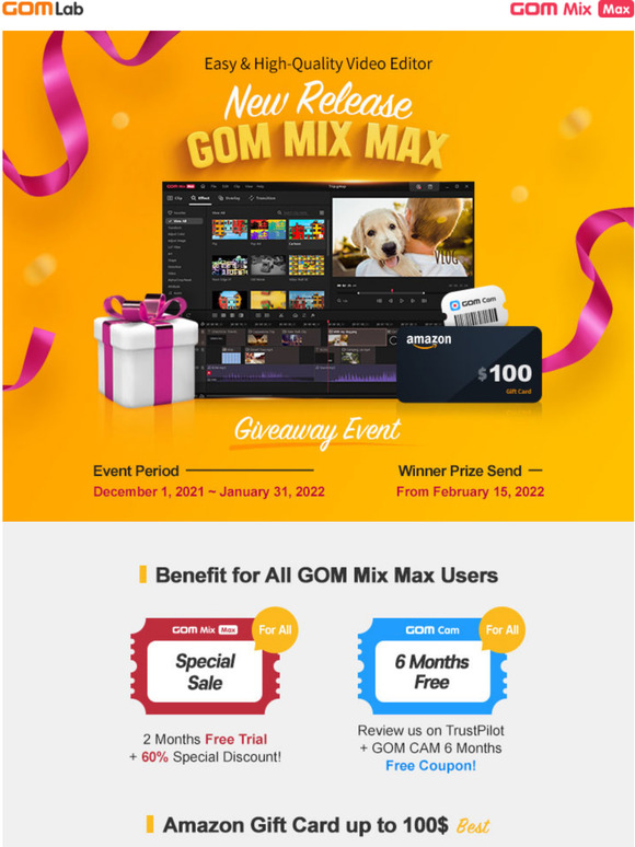 GOM: Video Editor GOM Mix Max New Release Giveaway! | Milled