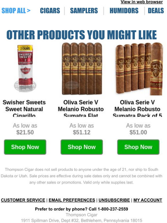 Thompson Cigar: 829 Bundle Blowout Start NOW! | Milled