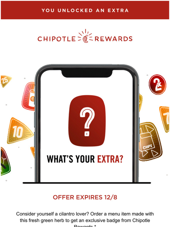 Chipotle: CILANTRO LOVER: Your new Extra is here | Milled