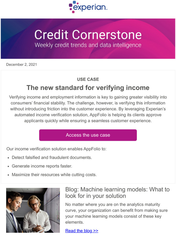 Experian: Automate income verifications to streamline approvals | Milled