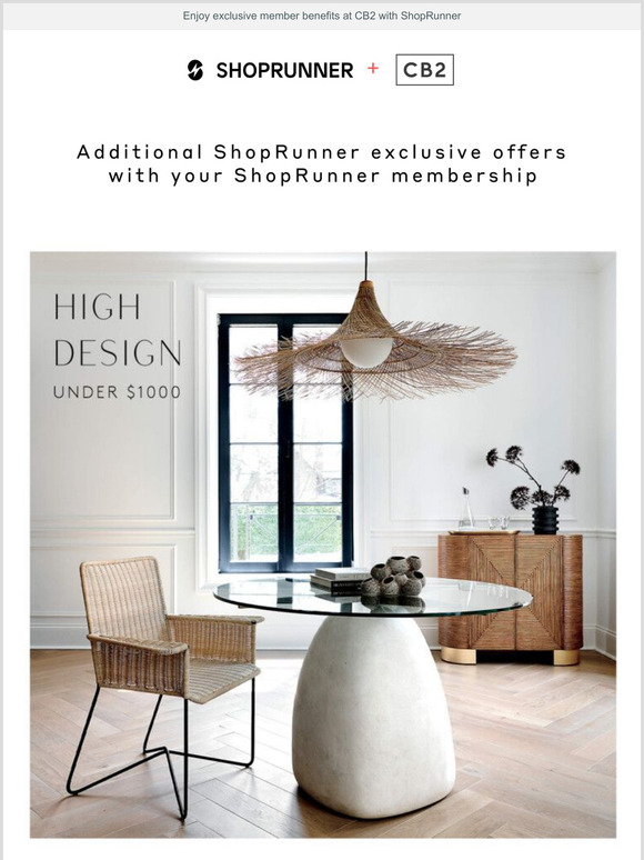 ShopRunner: Shop high design styles for your space at CB2 | Milled