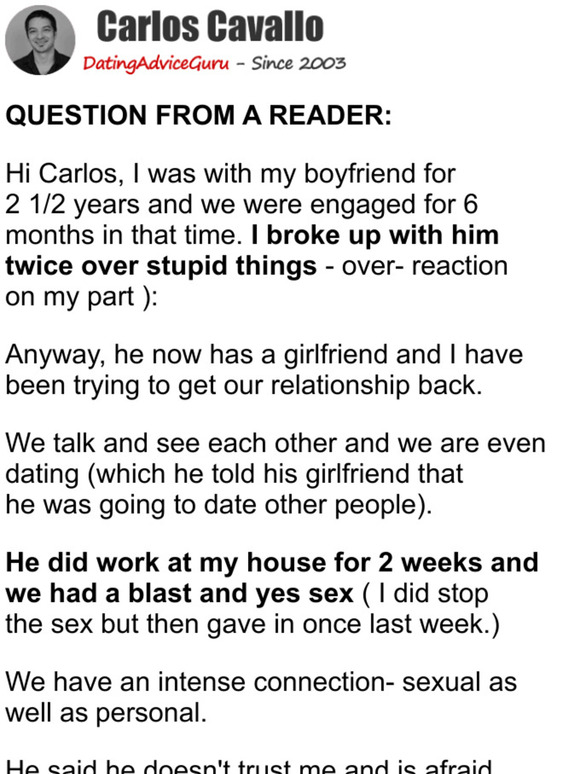 datingadviceguru: How To Win Him Back... | Milled