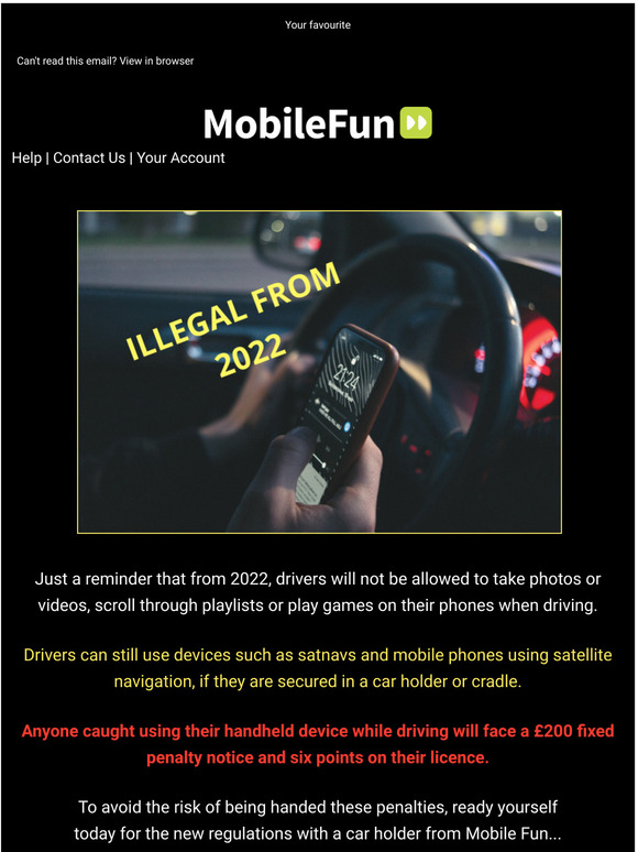 Mobile Fun: Warning... use of a hand-held mobile phone while driving to ...