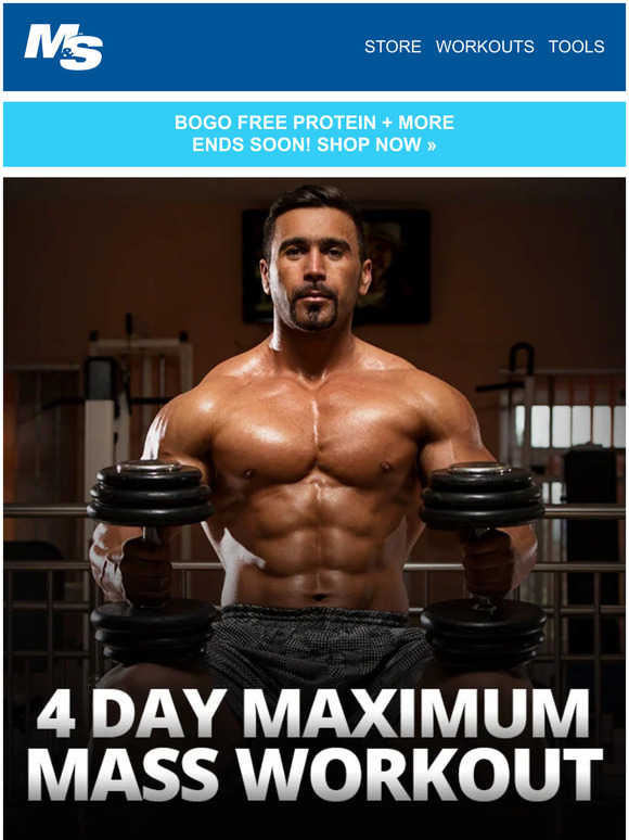 Muscle & Strength: 4 Day Maximum Mass Workout | Milled