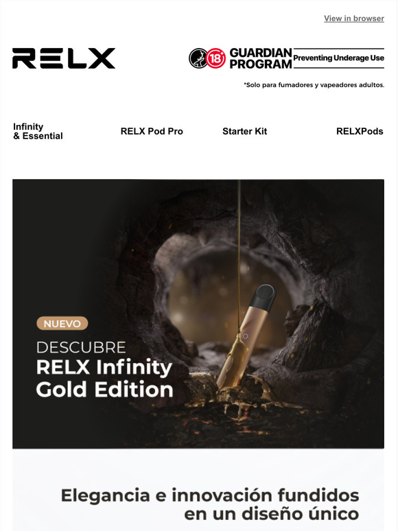 RELX: Descubre el nuevo RELX Infinity Gold | Milled