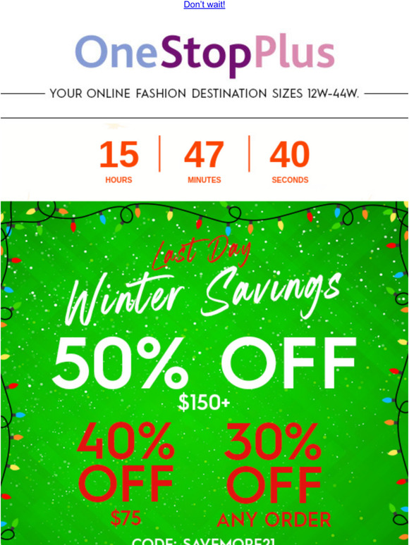 One Stop Plus: LAST DAY: 50% OFF | Milled