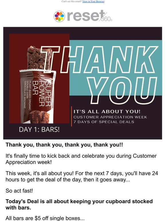 Reset360: Thank you, thank you, thank you (customer appreciation week ...