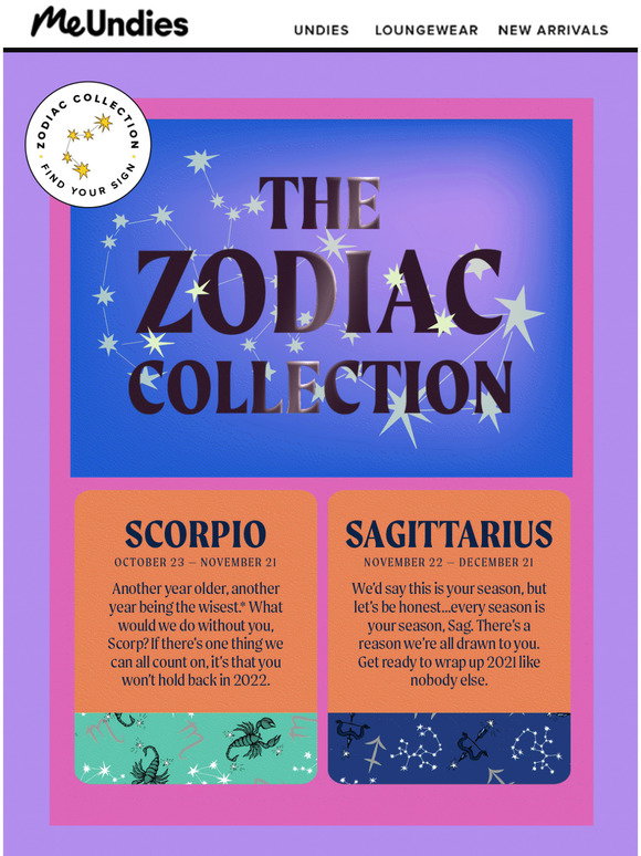 MeUndies: Two new prints: Scorpio and Sagittarius | Milled