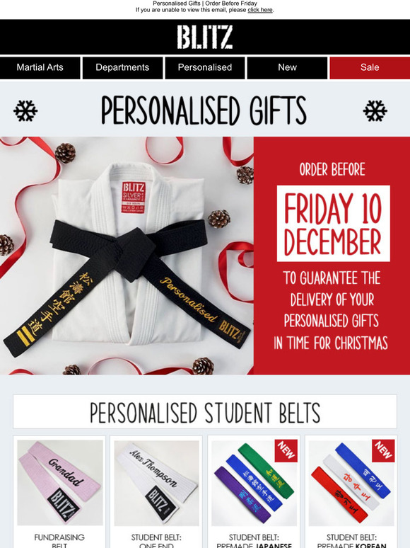 Blitz Sport: Personalised Gifts | Order Before Friday | Milled
