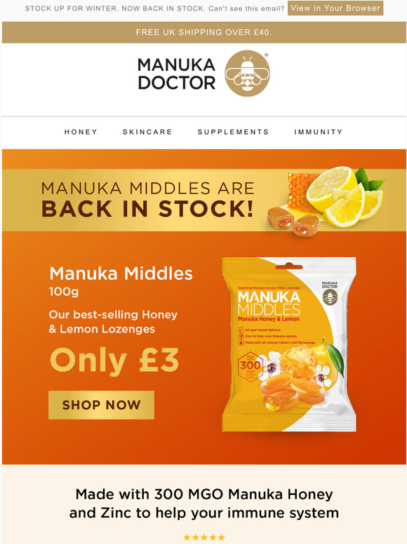 Manuka Doctor: Manuka Middles Back in Stock | Milled