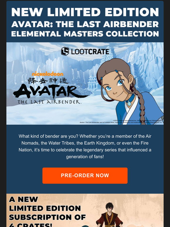 Loot Crate: NEW Limited Edition Series: Avatar: The Last Airbender | Milled