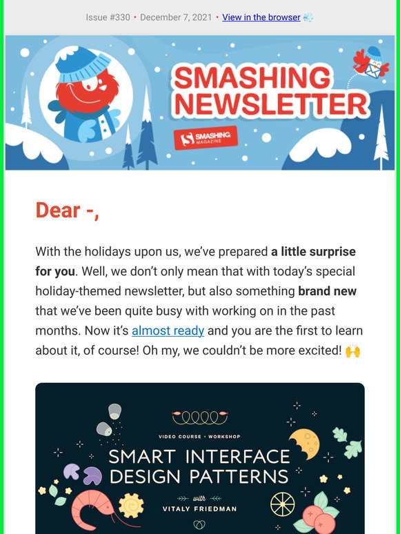 Smashing Magazine: #330: Advent Calendars On Front-End and UX | Milled