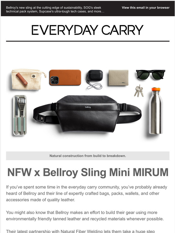 Everyday Carry: One of the Sleekest and Most Sustainable Slings Yet ...