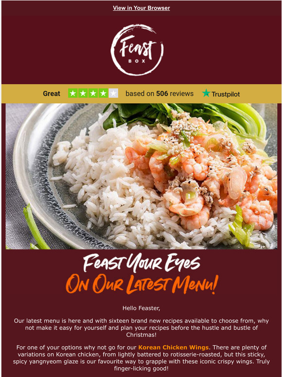 FeastBox: Feast your eyes on our new menu! | Milled
