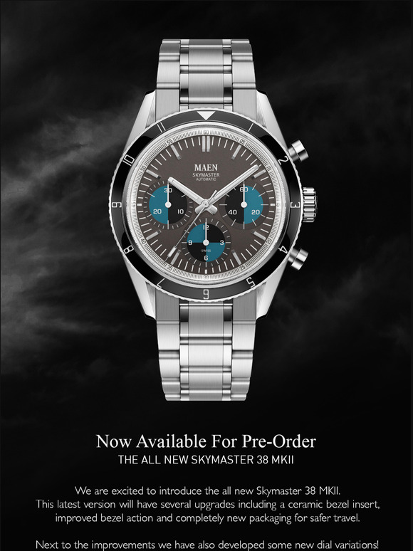 MAEN Watches: Skymaster 38 MKII - Now Available! | Milled