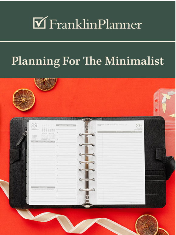 Franklin Planner: Planning for a Minimalist? We have you covered. | Milled
