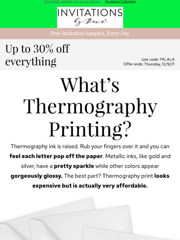 Invitations By Dawn: Thermography Print: Gorgeous + Affordable | Milled