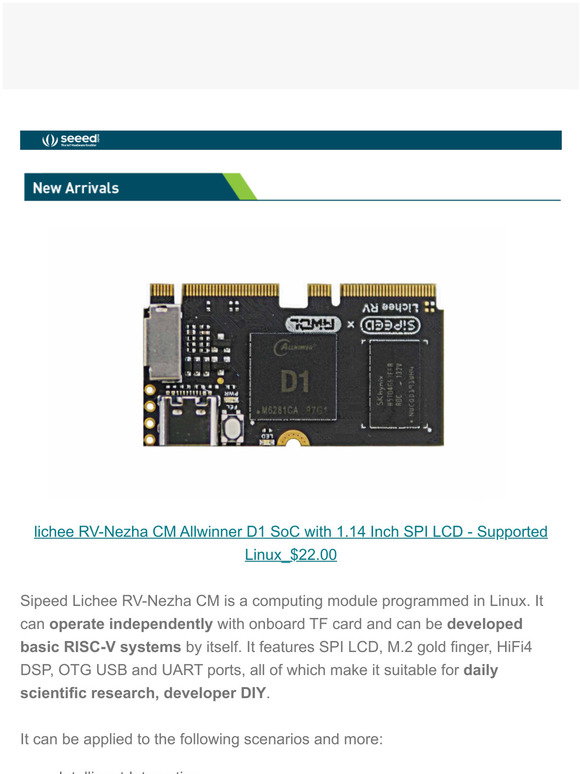 Seeed Studio: New Lichee RV-Nezha Computing Module arrived! Check ...