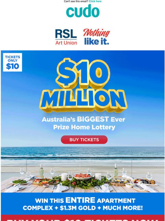 Cudo: CLOSING SOON! Enter Australia's BIGGEST ever prize home lottery ...