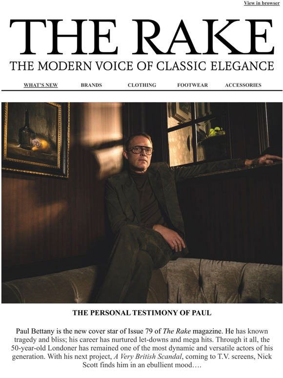 The Rake: The Rake's New Cover Star Is Paul Bettany | Milled