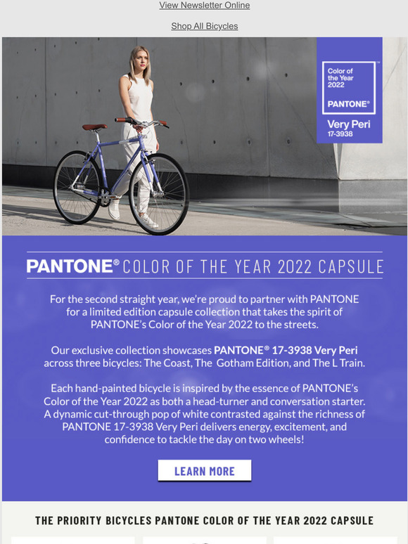 Priority Bicycles: Introducing: Priority x Pantone Color of the Year ...