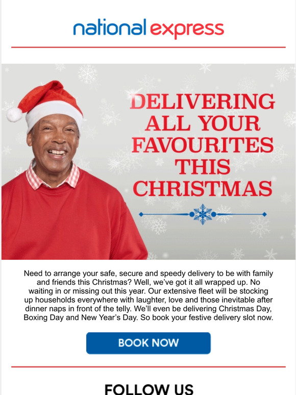 National Express: Let us deliver you safely this Christmas. | Milled