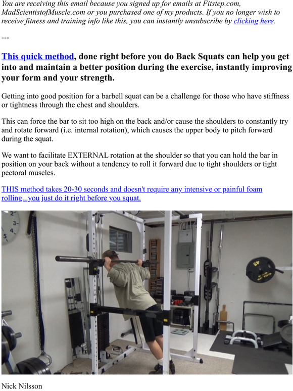 FitStep: Do this for 30 sec right before you squat...instantly improves ...