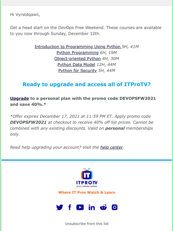 ITProTV: DevOps Free Weekend starts NOW! | Milled