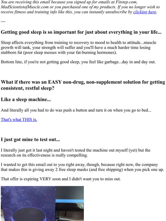 FitStep: Push button sleep... (fall asleep and stay asleep)... here's ...