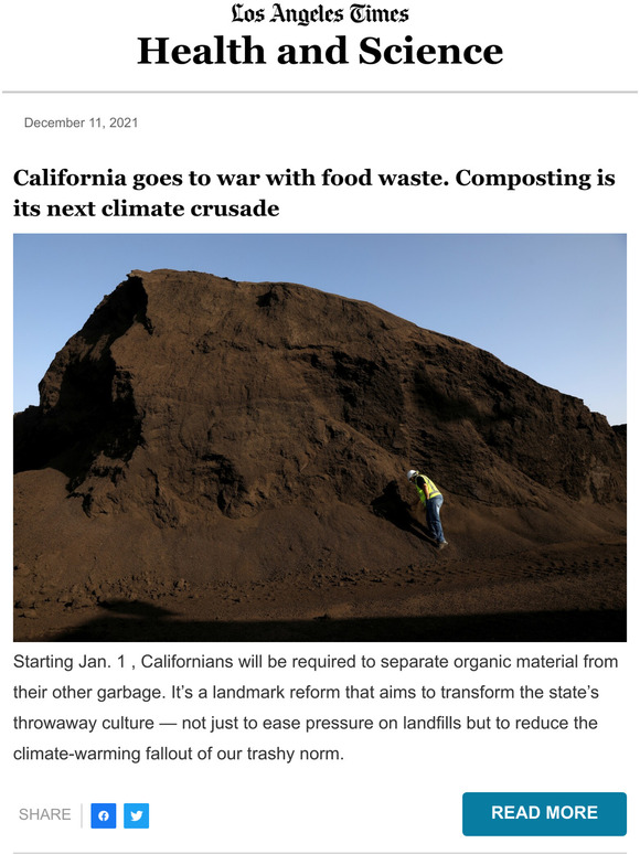 Los Angeles Times: California goes to war with food waste. Composting ...
