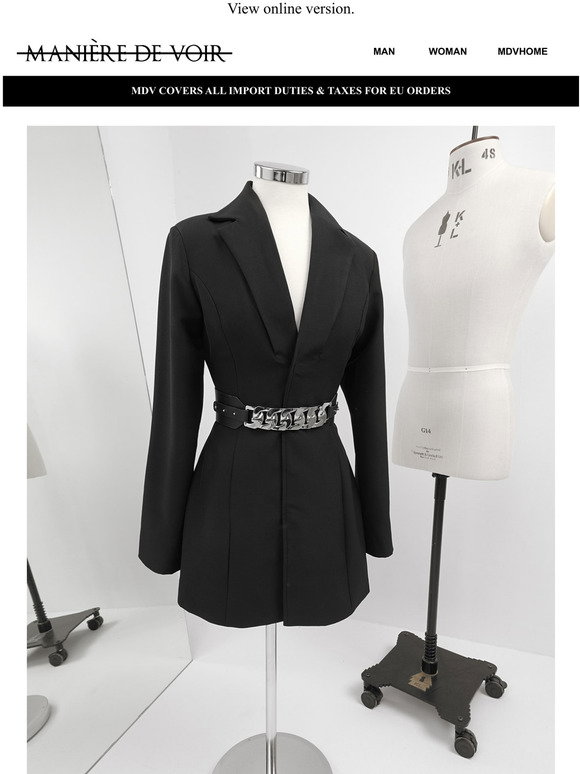Manière De Voir: First Look: Chain Belted Blazer Dress | Milled
