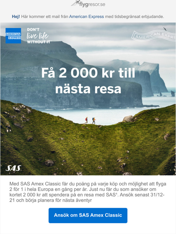 Flygresor: F 2 000 kr till nsta resa med SAS | Milled