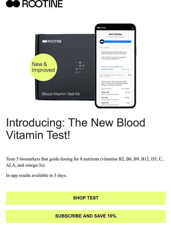 Rootine: Introducing our next gen blood vitamin test! | Milled