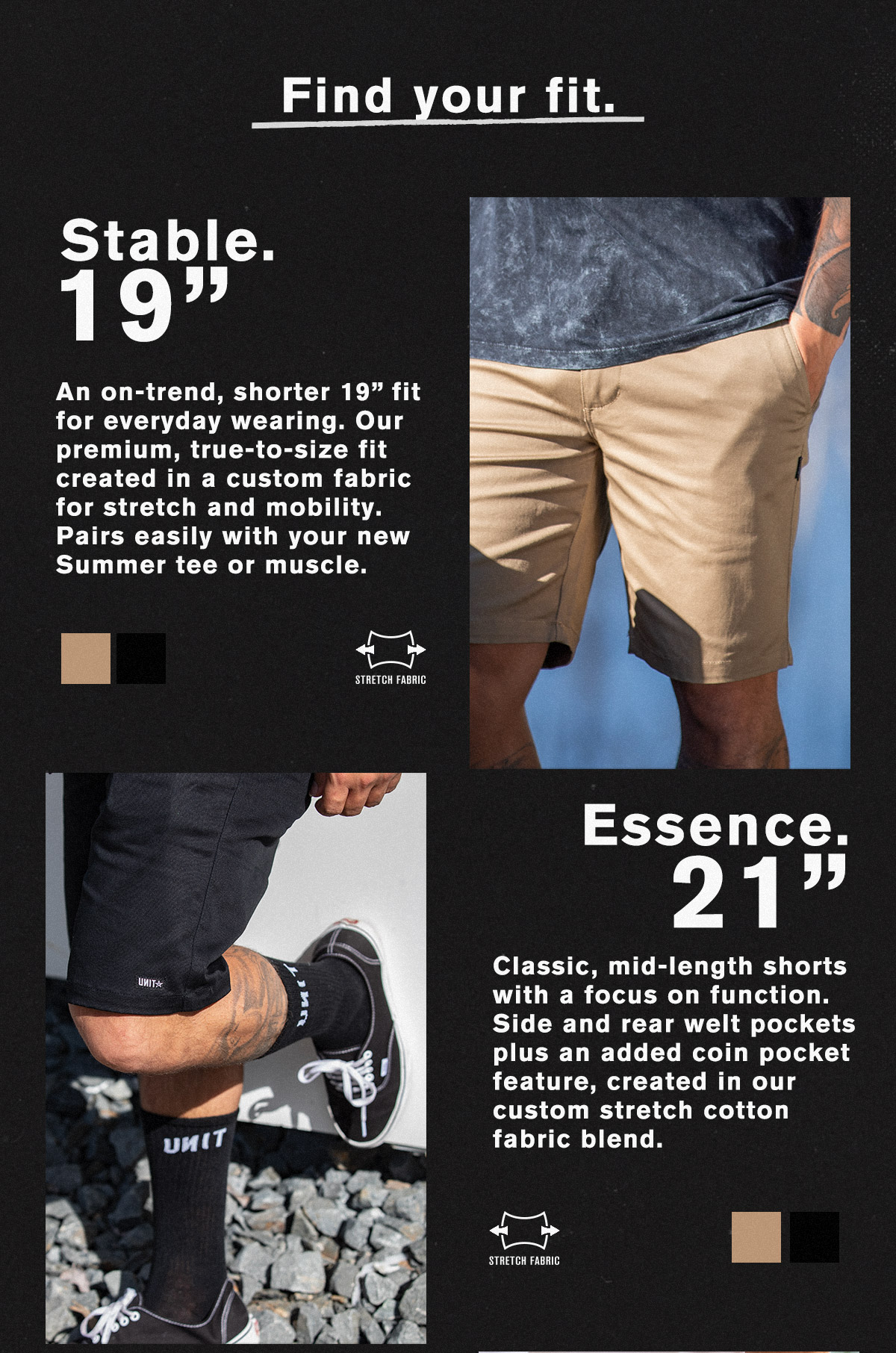 UNIT: Shorts Season - Find your fit | Milled