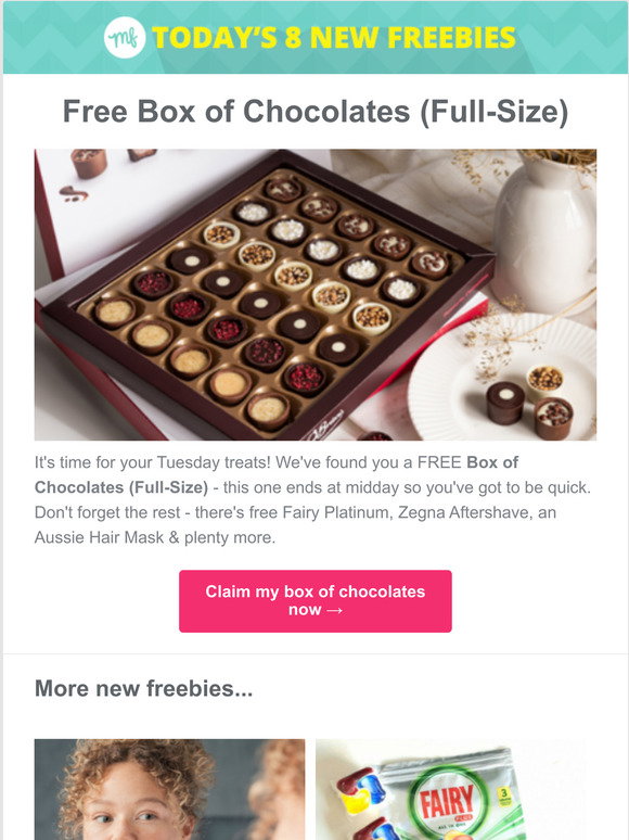 MagicFreebies: Free Box of Chocolates (Full-Size) | Milled