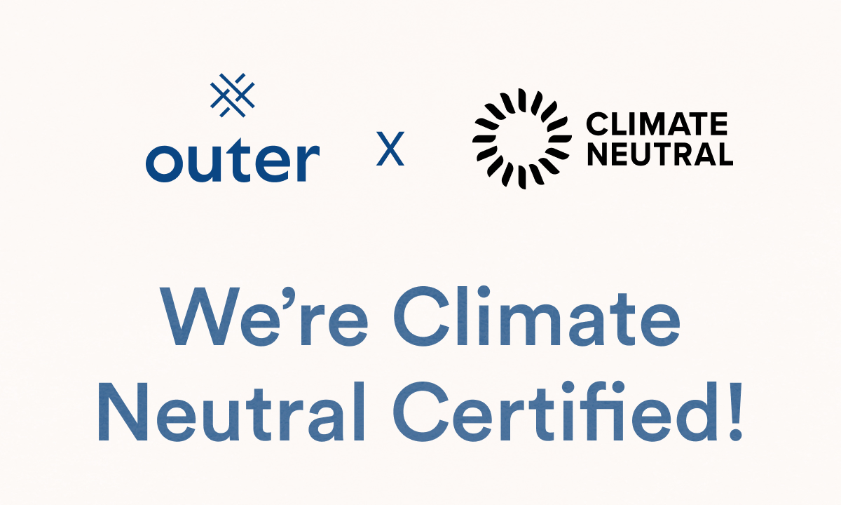 Outer: We're Officially Climate Neutral Certified! | Milled