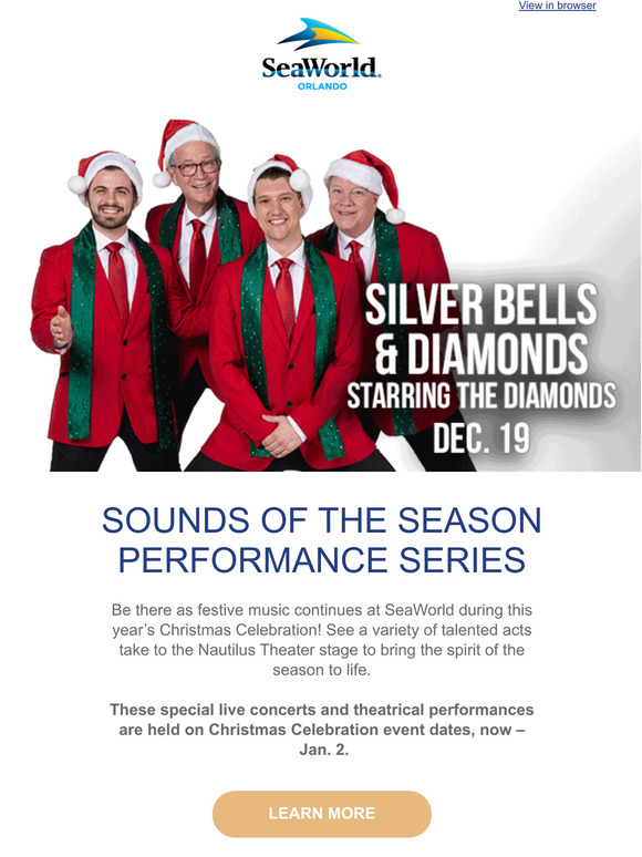 SeaWorld: Announcement: New Lineup For Sounds Of The Seasons This Week ...