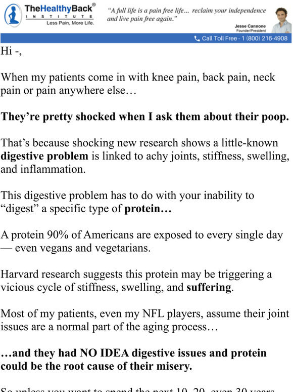 Healthy Back Institute: weird connection between poop & joint problems ...