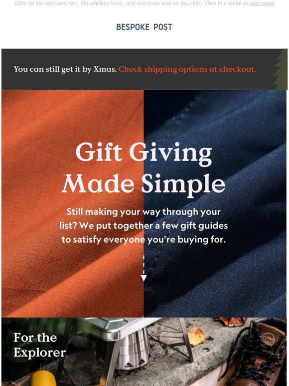 Bespoke Post: Your Hand-Picked Gift Guides | Milled