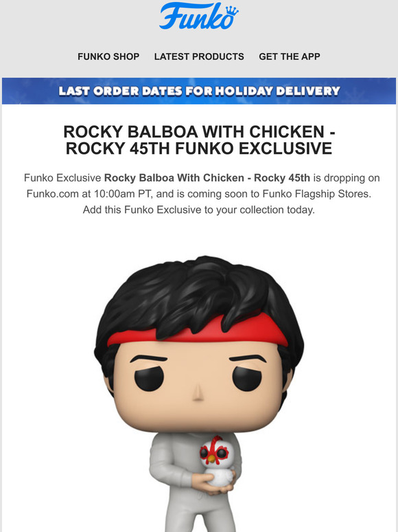 Funko: New Release Alert: Rocky Balboa with Chicken - Rocky 45th Funko ...