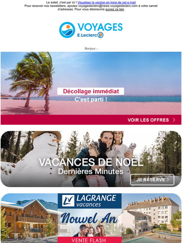 Leclerc Voyages: Besoin de changer d'air ? Profitez de nos bons plans ...
