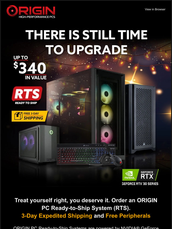 Origin PC: LIMITED TIME: Free 3-Day Shipping On RTS Prebuilt Systems ...