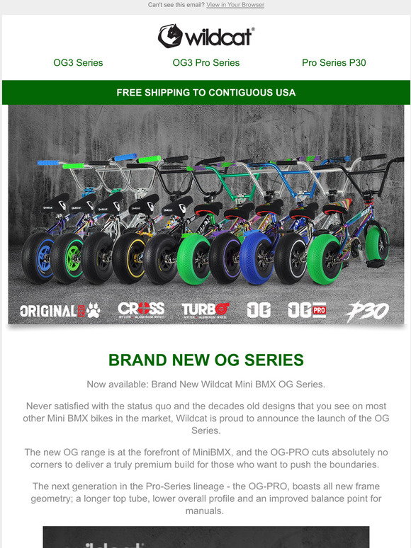 Wildcat Mini BMX: Now Available!! Brand New Wildcat Mini BMX OG Range ...