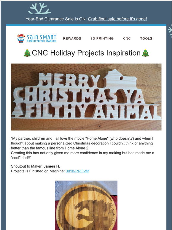SainSmart: Find Inspiration for CNC Holiday Projects | Milled