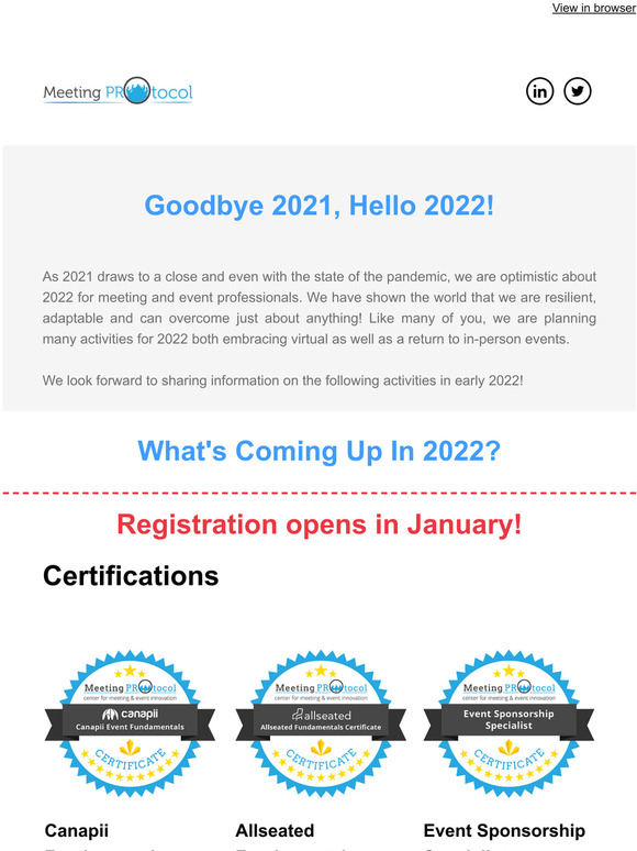 Meeting Protocol: Getting Ready to Welcome 2022 | Milled
