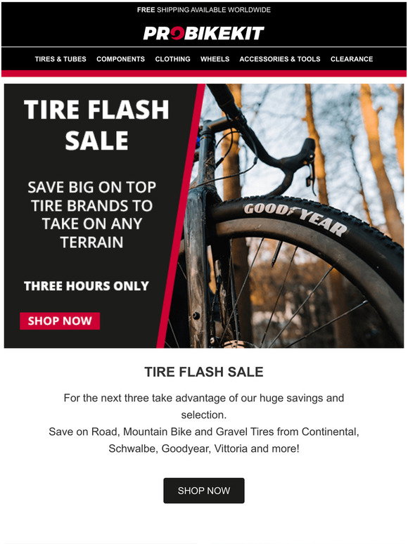 ProBikeKit: 3 Hour Tire Flash Now Live! | Milled