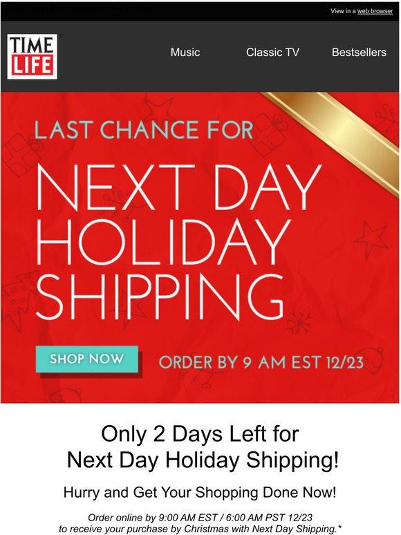 TimeLife.com: Order Now To Get Your Gifts In By Christmas! | Milled