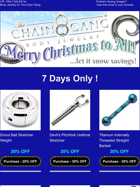 The Chain Gang: Ball Stretchers, Penis Plugs Oh My ! | Milled