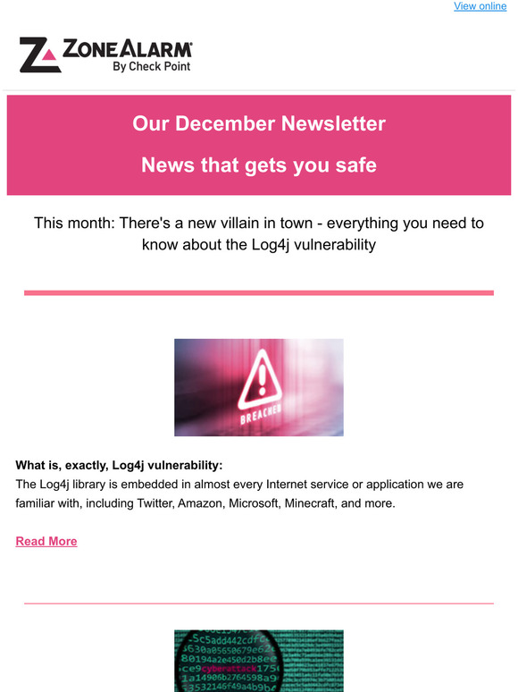 Zone Alarm: Our December Newsletter - Everything you need to know about ... Zone Alarm: Our December Newsletter - Everything you need to know about ...