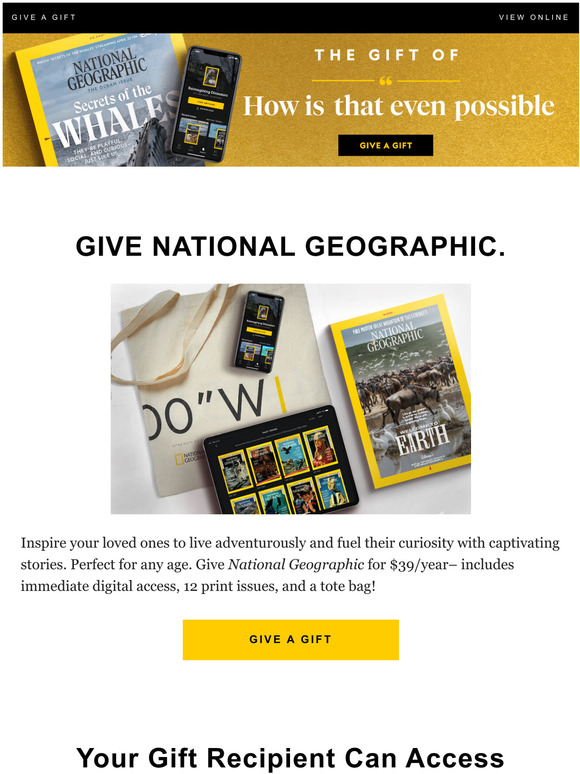 National Geographic: Gift them a year of endless fascination. Give Nat ...